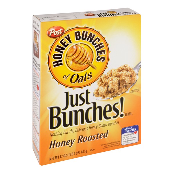 Post Honey Bunches of Oats Just Bunches! Cereal Honey Roasted Post Honey Bunches of Oats Just Bunches! Cereal Honey Roasted